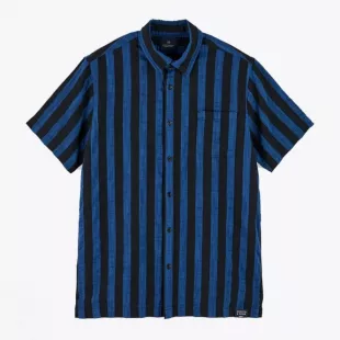 Scotch & Soda - Striped Cotton Short Sleeve Shirt