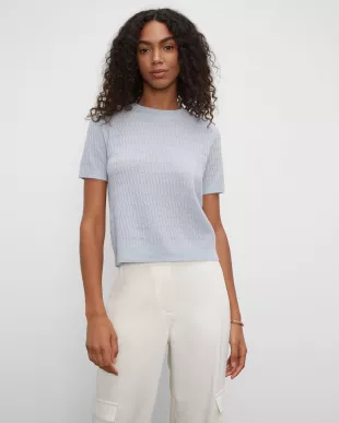 Club Monaco - Cashmere Rib Short Sleeve Tee