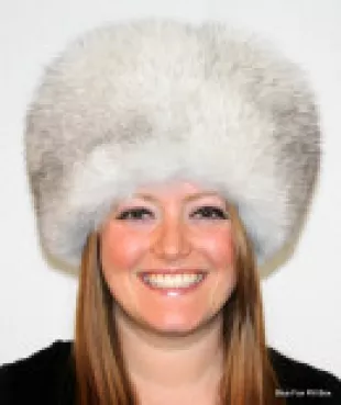 Glacier Wear - Blue Fox Fur Pill Box Hat