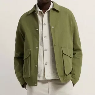 Zara - Lightweight Oversized Cotton Utility Jacket