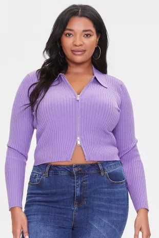 Forever 21 - Ribbed Zip-Up Sweater
