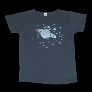 filth mart - Glitter Saturn Crew Neck Tee