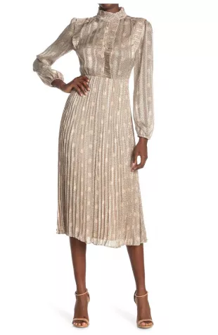 Ba&sh - Paris Floral Long Sleeve Midi Dress