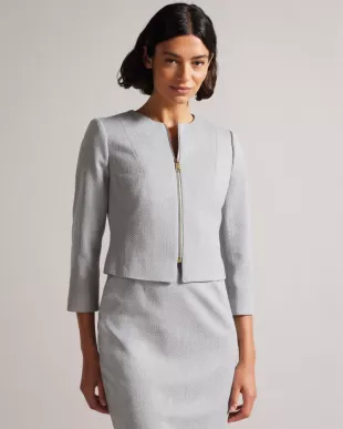 Ted Baker - Michah Cropped Textured Jacket