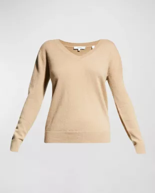 vince - Weekend V-Neck Cashmere Pullover Sweater