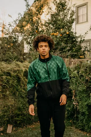 Donny Diaz - Green Checkered Track Jacket