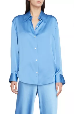 vince - Silk Button-Up Blouse