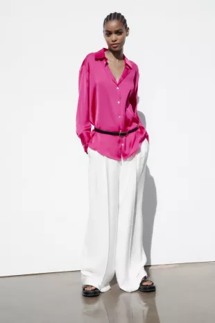 Zara - Satin Effect Shirt