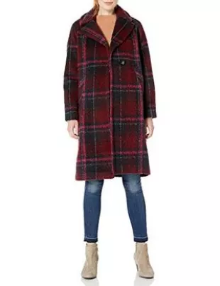 Rachel Roy - Plaid Wool Coat