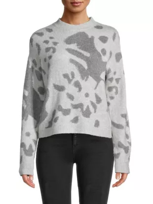 Saks Fifth Avenue - Abstract Pattern Heathered Sweater