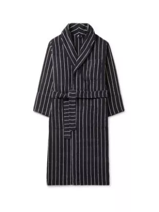 Tekla - Striped Organic Cotton Terry Robe