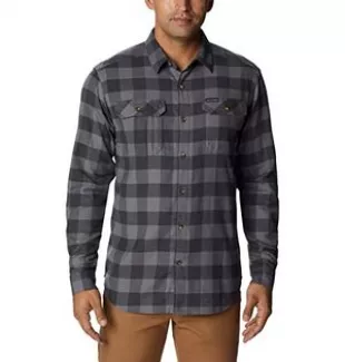 Columbia - Columbia Mens Flare Gun Stretch Flannel, City Grey Twill ...