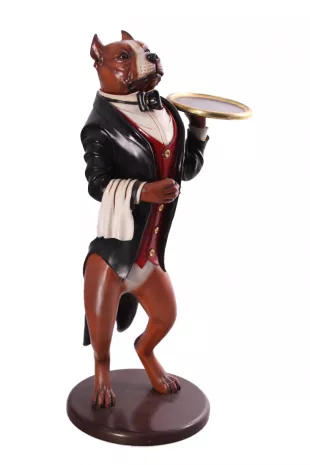 LM Treasures - Pit Bull Butler Statue