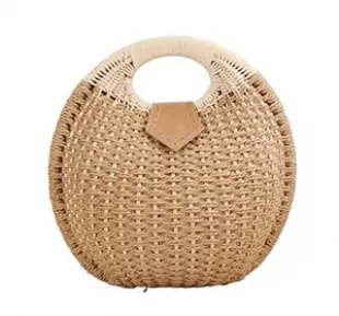 Scuube - Rattan Handwoven Round Summer Tote Bag