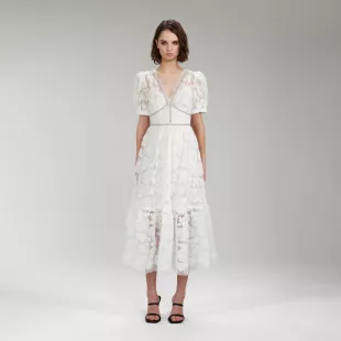 Self-Portrait - Ribbon Lace Dress