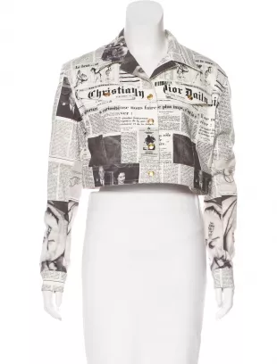 Christian Dior - Christian Dior Newspaper Print Jacket