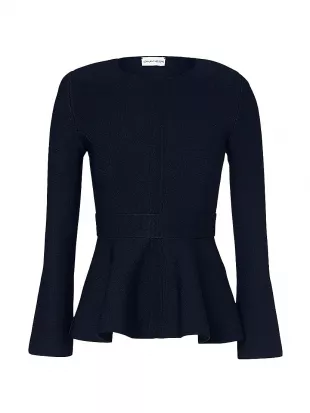 scanlan Théodore - Crepe Knit Ruffle Jacket