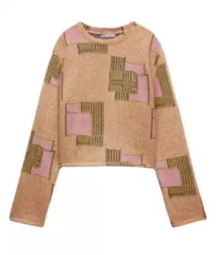 Zara - Patchwork Wool Sweater