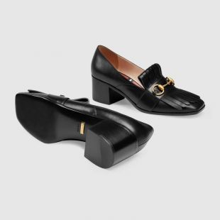 Gucci - Mocassins à talons moyens en cuir