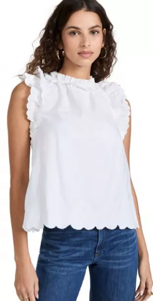 sea - Heidi Flutter Sleeve Tank Top