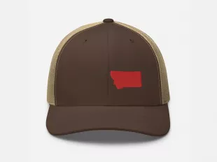 Unbranded - Montana State Embroidered Trucker Hat Outdoor Adventure Hat