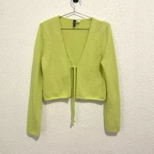 poshmark - Lime Green Fuzzy Cardigan