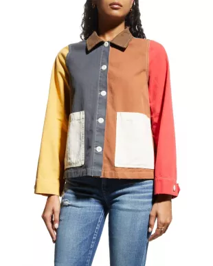 The Great - The Chore Coat Vintage Multi Color Classic Jacket