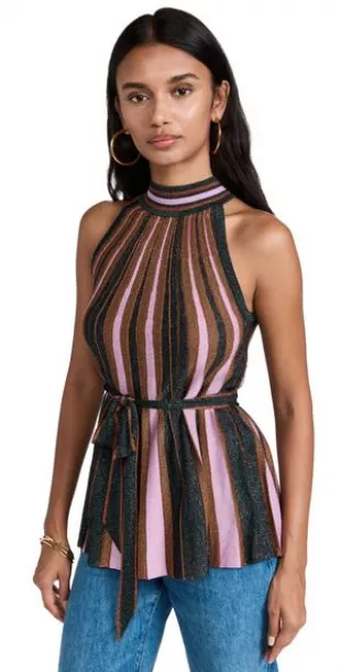 Zimmermann - Kaleidoscope Metallic Knit Top