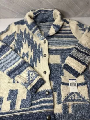 Polo Ralph Lauren - Southwestern Aztec Knit Cardigan Blue
