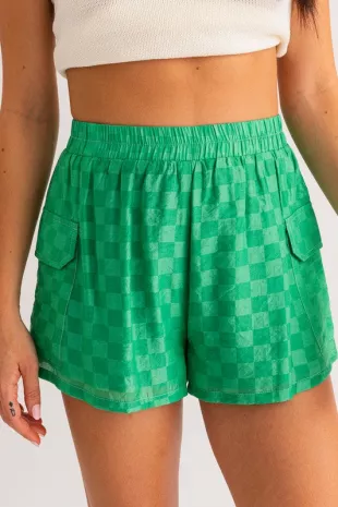 Top Shelf - Check Mate Shorts Green