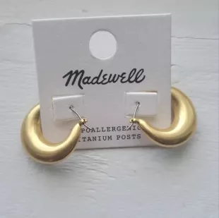 Madewell - Crescent Medium Hoop Earrings