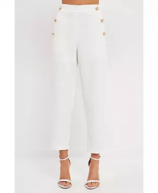 Endless Rose - High Waisted Buttoned Trousers
