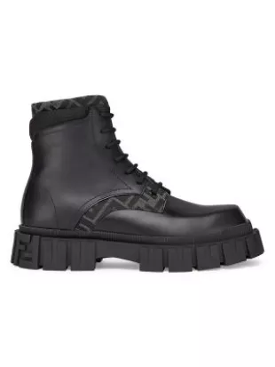 Fendi - Black Monogram Fendi Force Boots