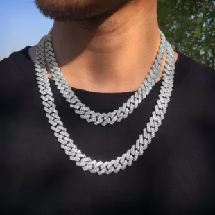 Cuban Link Chain White Gold