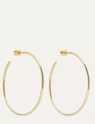 Jennifer Fisher - 2"" Thread Gold-Plated Hoop Earrings