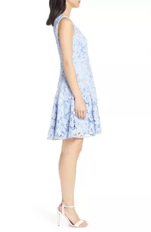 ELIZA J - Sleeveless Lace Fit & Flare Dress