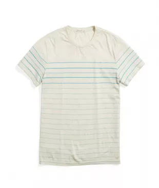 Marine Layer - Signature Crew Tee in Blue Stripe