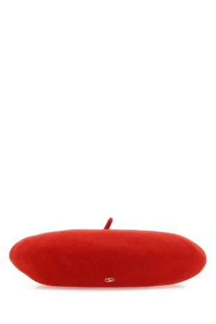 Gucci - Red & Gold GG Felt Beret