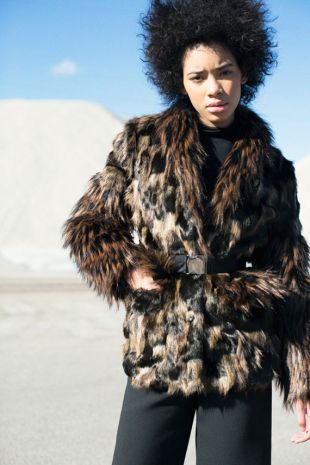 Rodejber - Rodejber Belted Faux Fur Patrice Jacket | BONA DRAG