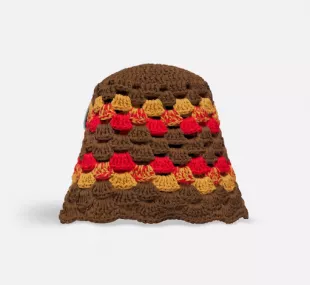 Dior - Tears Brown Crochet Bucket Hat