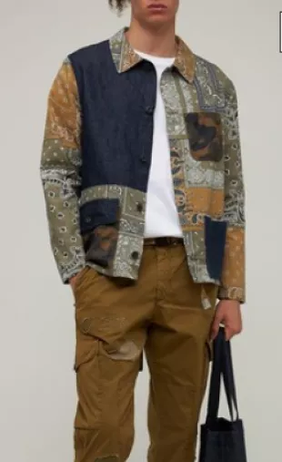 White Sand 88 - Cotton & Linen Patchwork Jacket