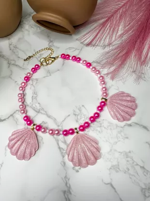 Unbranded - Barb Pink Seashell Necklace! Barb Land Movie Inspired
