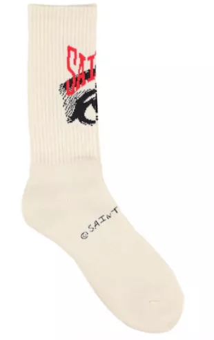 Saint Michael - White Eye Logo Socks