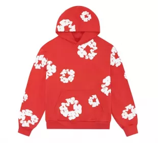 Denim Tears - Red Cotton Wreath Hoodie