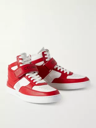Celine - Red & White High CT 03 Sneakers
