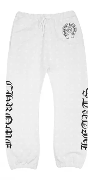 Chrome Hearts - White Allover Cross Sweatpants