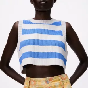 Zara - Stripe Knit Tank Top