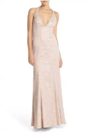 Jay Godfrey - Racerback Sequin Maxi Dress