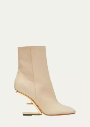 Fendi - First Suede F-Heel Ankle Booties