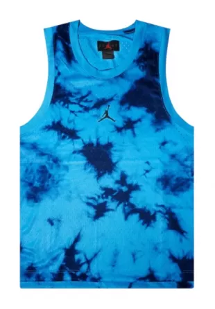 jordan - Blue Tie Dye Mesh Tank Top